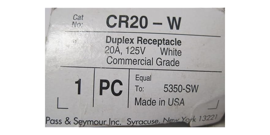 CR20-W Commercial Receptacle 20 Amp