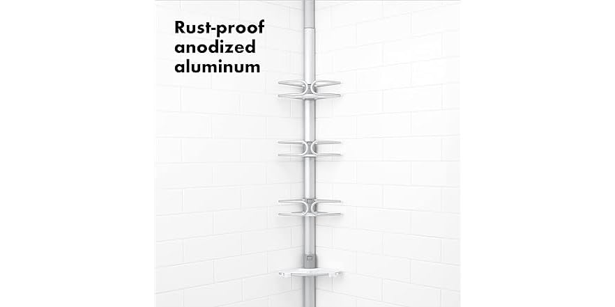 OXO Good Grip Aluminum Pole Corner Shower Caddy (Open Box)