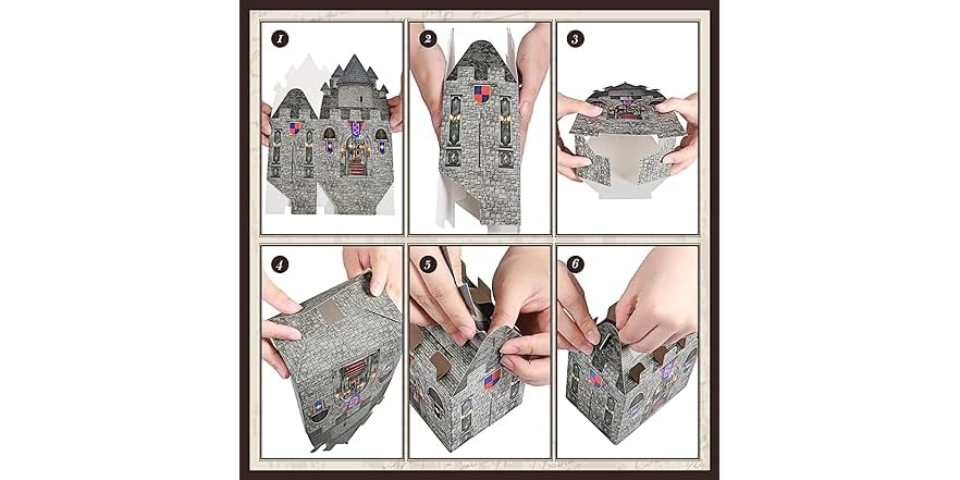 16 Pcs Medieval Castle Cardboard Box