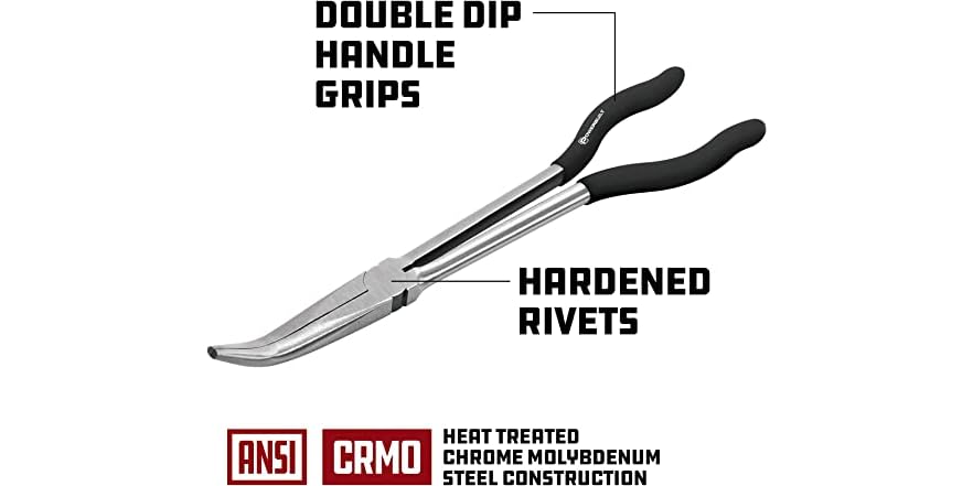 Powerbuilt 11" 45° Long Reach Pliers