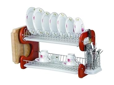 Wooden Double Dish Rack