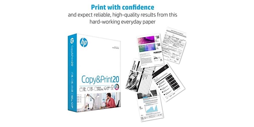 HP Printer Paper, 8.5 x 11 Paper, 500 Sheets