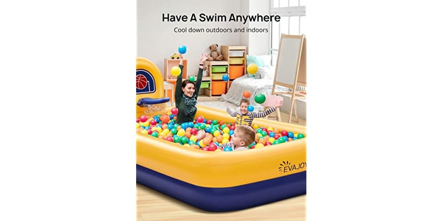 Kiddie Pool, Evajoy Inflatable Kids Pool