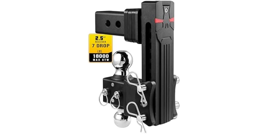 Airbird Anti-Rattle Adjustable Trailer Hitch Ball Mount