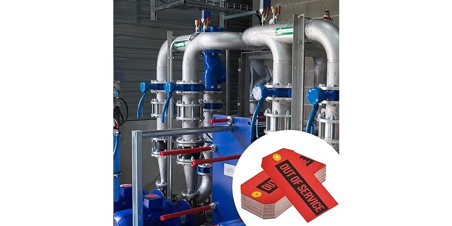 200 Pack Out of Service Tags With Wire