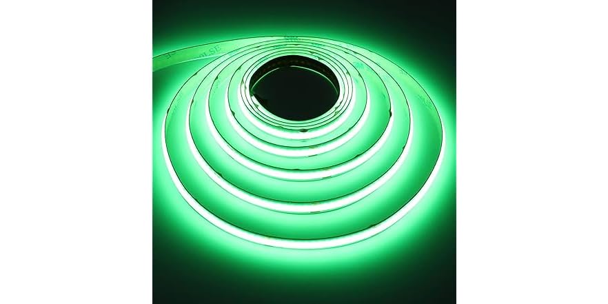 5V USB COB Green LED Strip Light 2 Pack