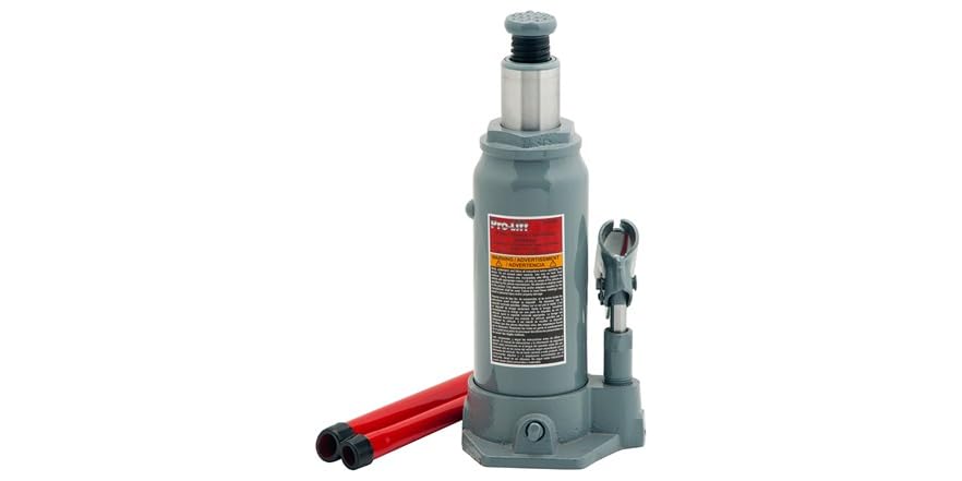 Pro-Lift B-008D Grey Hydraulic Bottle Jack - 8 Ton Capacity