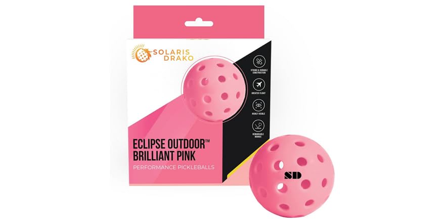 12 Pack Outdoor Pink Pickleballs