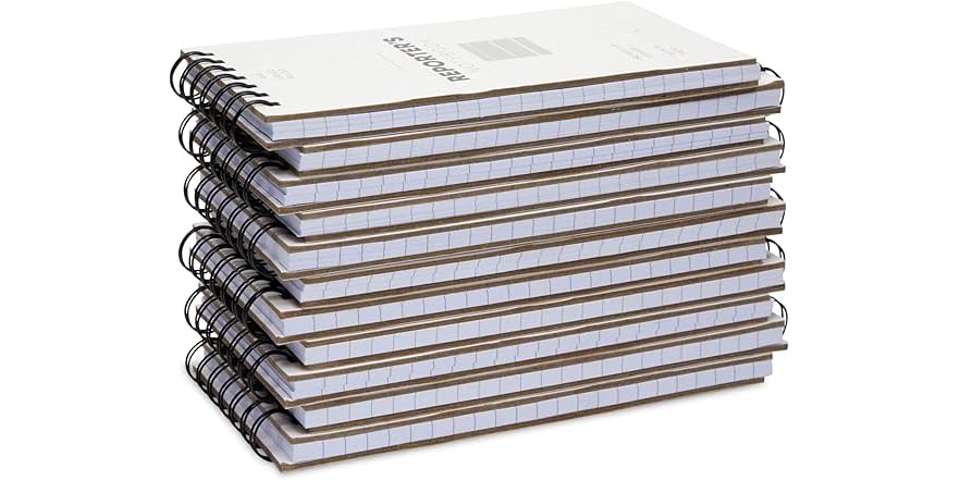 12Pack Spiral Reporters Notebooks