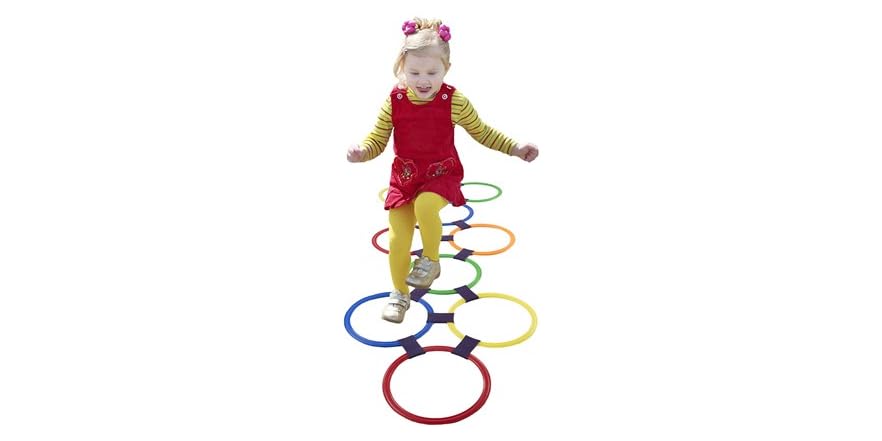Hopscotch Ring Game with 10 Rings, 15 Connectors