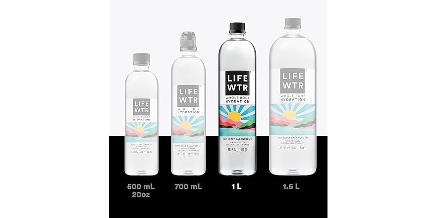 (6Pk) LIFEWTR, Premium Water,1 Liter bottles