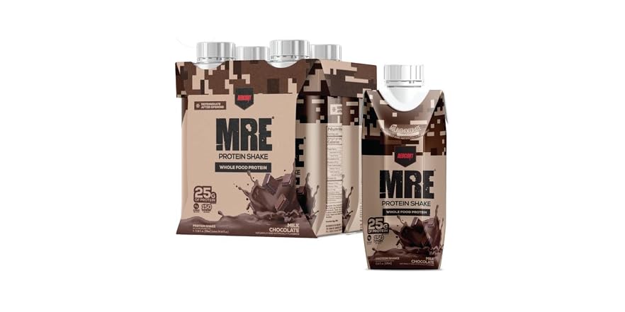 (12 Pack) Redcon1 MRE RTD Protein Shakes, Milk Chocolate