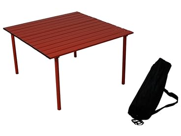 Low Aluminum Portable Table, Red