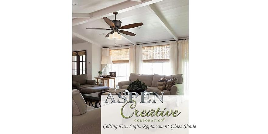Aspen Creative Ceiling Fan Shade, 4 Pack