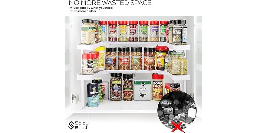 Spicy Shelf 3.0 Expandable 2 Tiered Spice Rack