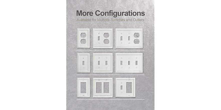 4 Pack Electrical Outlet Cover Plates