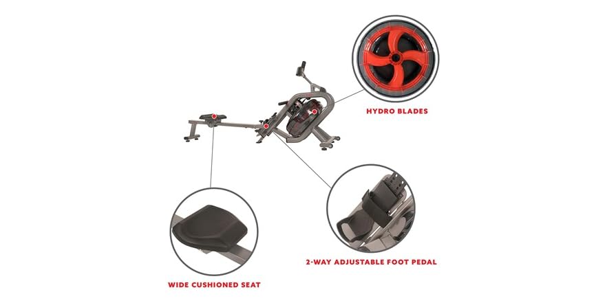 Sunny Health & Fitness SF-RW5910 Phantom Hydro Water Rowing Machine