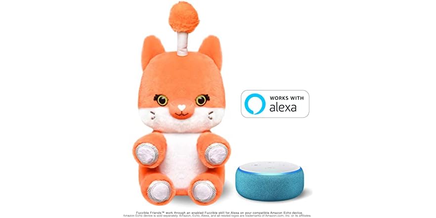 Fuzzible Friends Cubby The Fox Plush