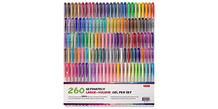 Shuttle Art 260 Colors Gel Pens Set