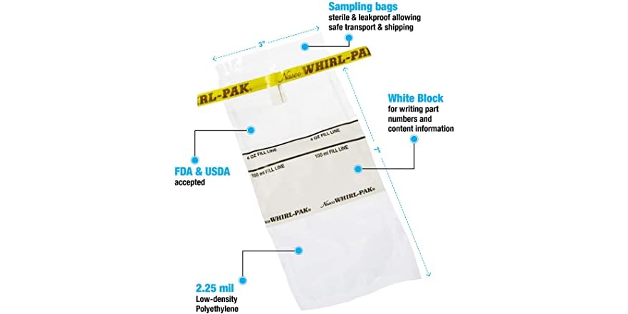 Nasco Whirl-Pak B01062WA Write-On Bag