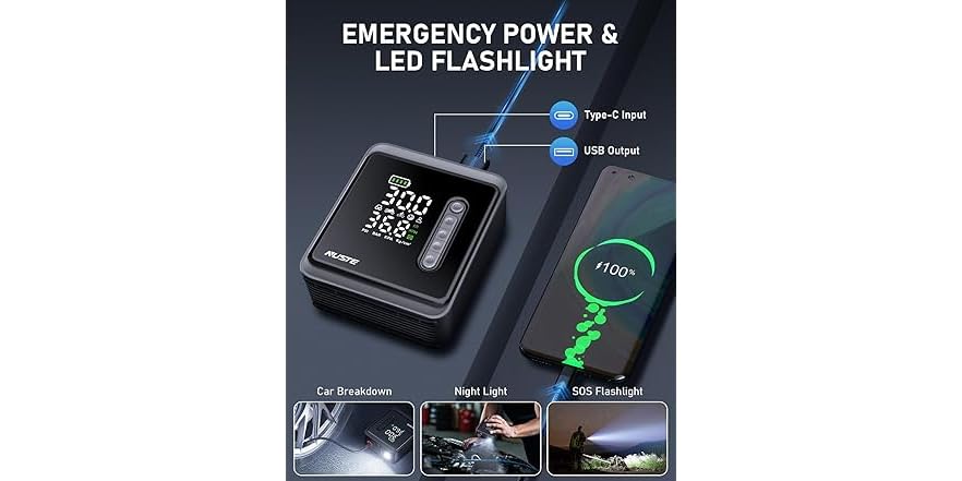 NUSTE 150 PSI Tire Inflator