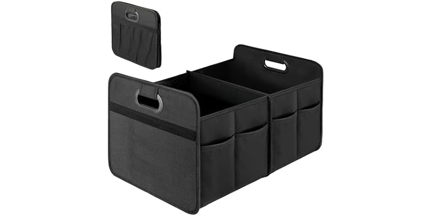 Simple Deluxe Car Trunk Organizer, 2 Compartments