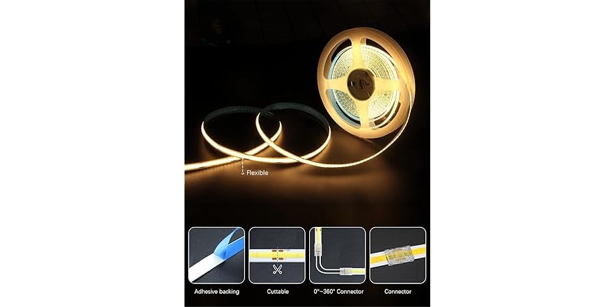 Dimmable COB LED Strip Lights