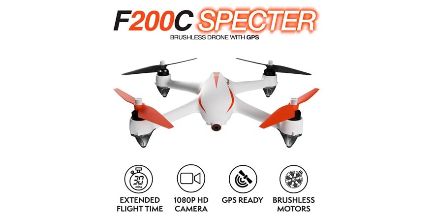 Force1 Quadcopter Drone with HD 1080p Camera and GPS