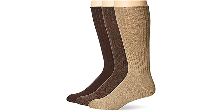 Chaps Men's Rib Crew Dress Socks 3-Pairs