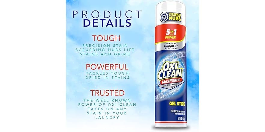 (2 Pack) OxiClean Max Force Stain Remover Stick with Cleaning Cloths