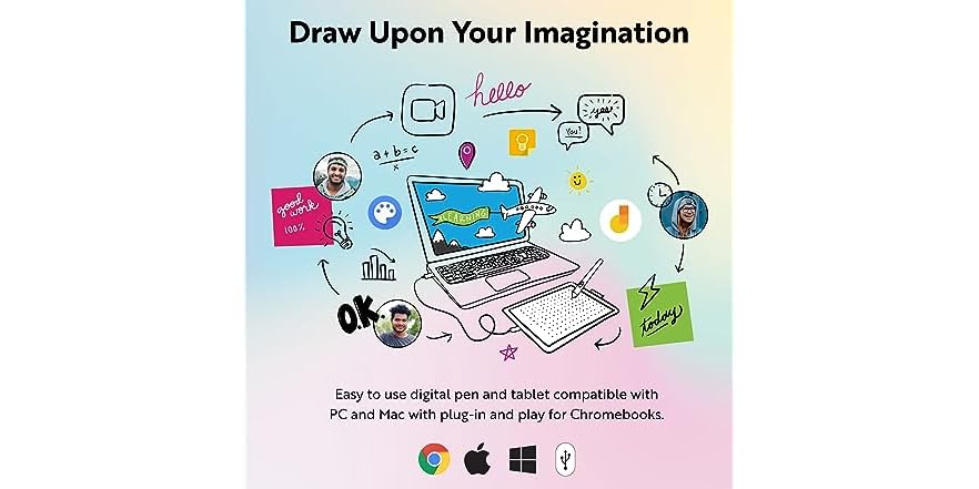 One by Wacom Medium Graphics Drawing Tablet