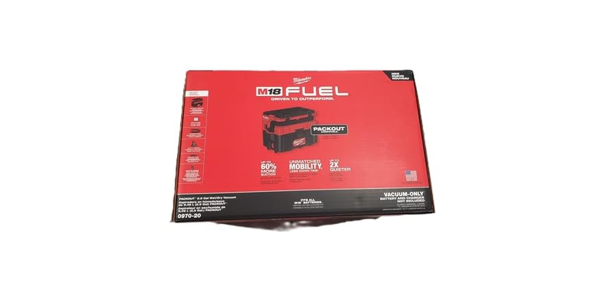 Milwaukee 0970-20 M18 18V PACKOUT 2.5G Wet/Dry Vac (Open Box)
