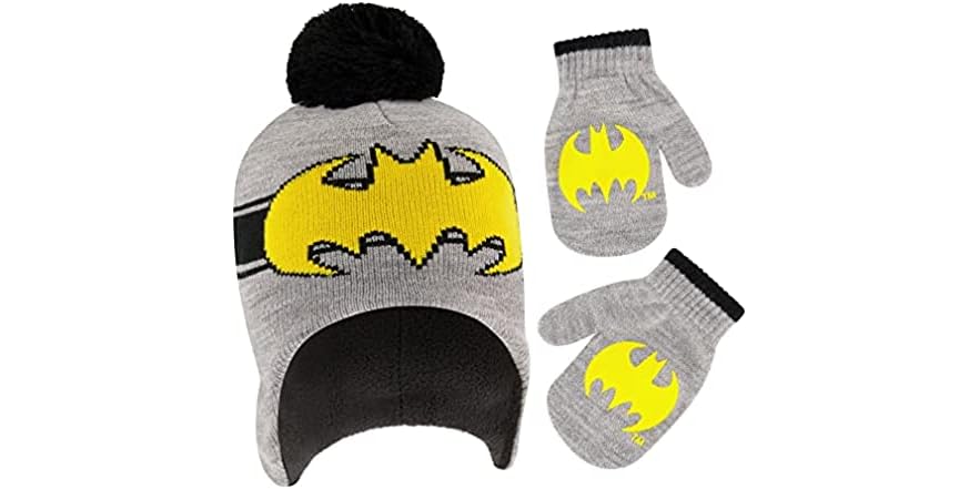 DC Comics Boys Hat And Mittens Set