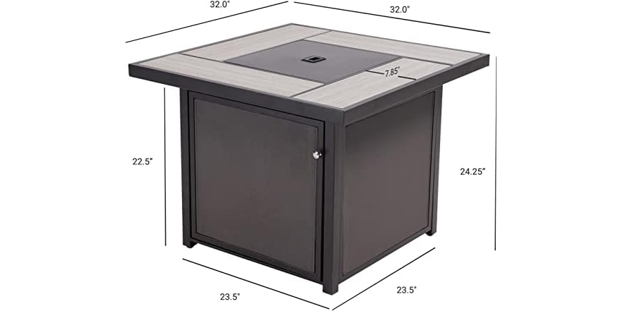 Grand Patio Outdoor 32" Gas Fire Pit Table