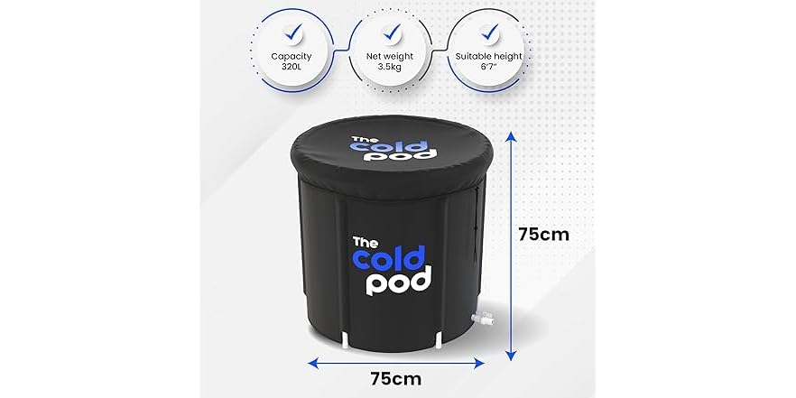 The Cold Pod Ice Cold Plunge Tub Black