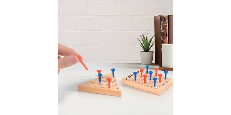Tic Tac Toe & Solitaire Mini Wooden Games