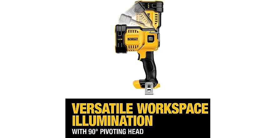 DEWALT DCL043 20V MAX pivot head 1,500 lumens light