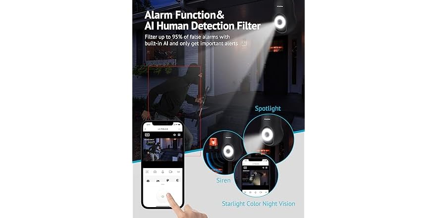 LaView L2-B 4MP Bulb Security Camera Black