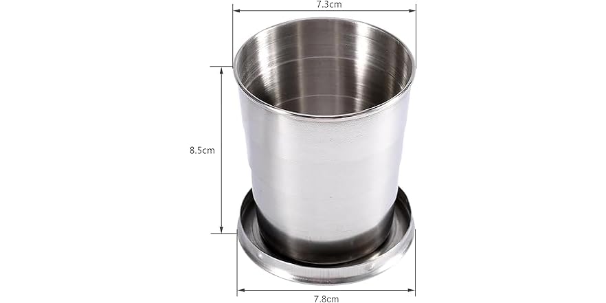 (2 Pack) Travel Folding Cup Large