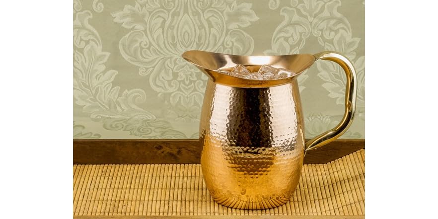 Copper Hammered Water Pitcher,2 Qt.
