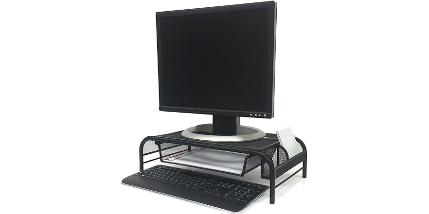 Mind Reader Metal Mesh Monitor Stand