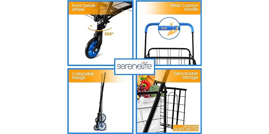 SereneLife Utility Shopping Supermarket