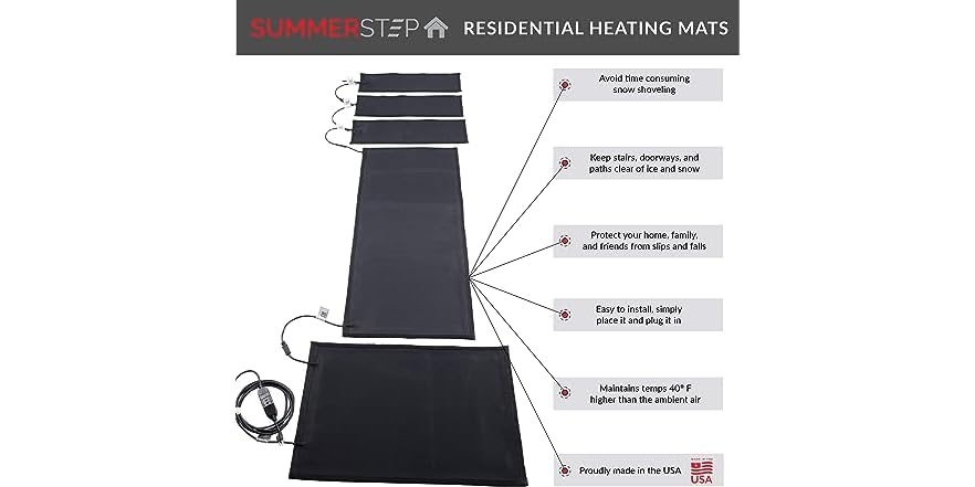 Summerstep Snow Melting Heated Stair Mat