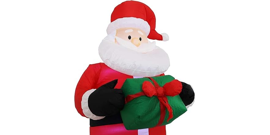 Inflatable Santa with Present