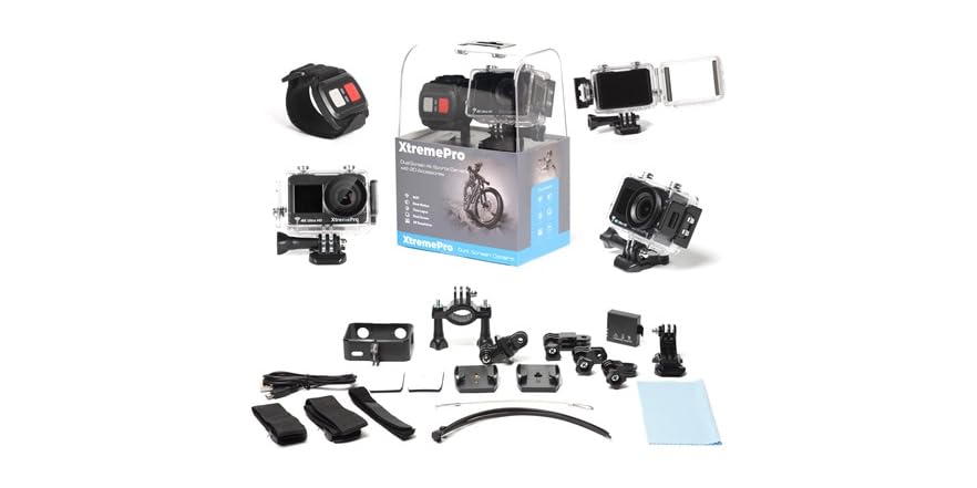 Xtreme Pro Dual-Screen 4K Camera Bundle (Open Box)