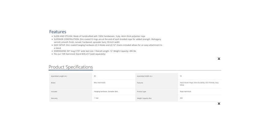 Bliss Hammocks BH-415 2-Person Weekender 12'