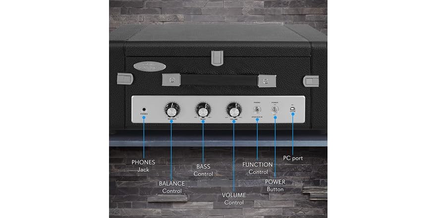 Pyle Classic Turntable Record Player