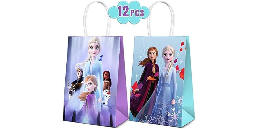 12 Party Bags Anna And Elsa Frozen