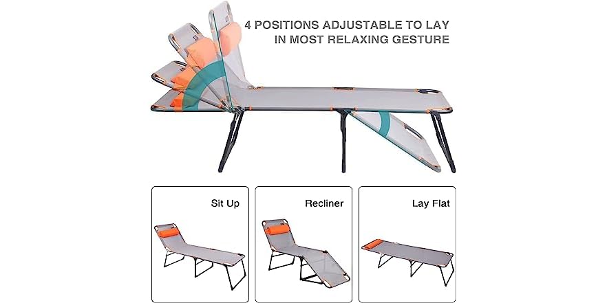PORTAL Adjustable Portable Cot for Adults