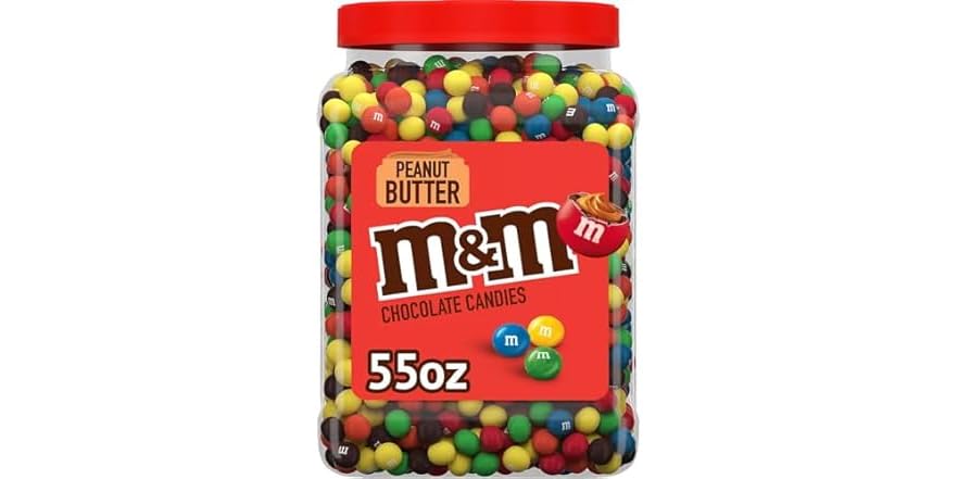 (3 Pack) M&M Peanut Butter Milk Chocolate Candy Jar Value Pack